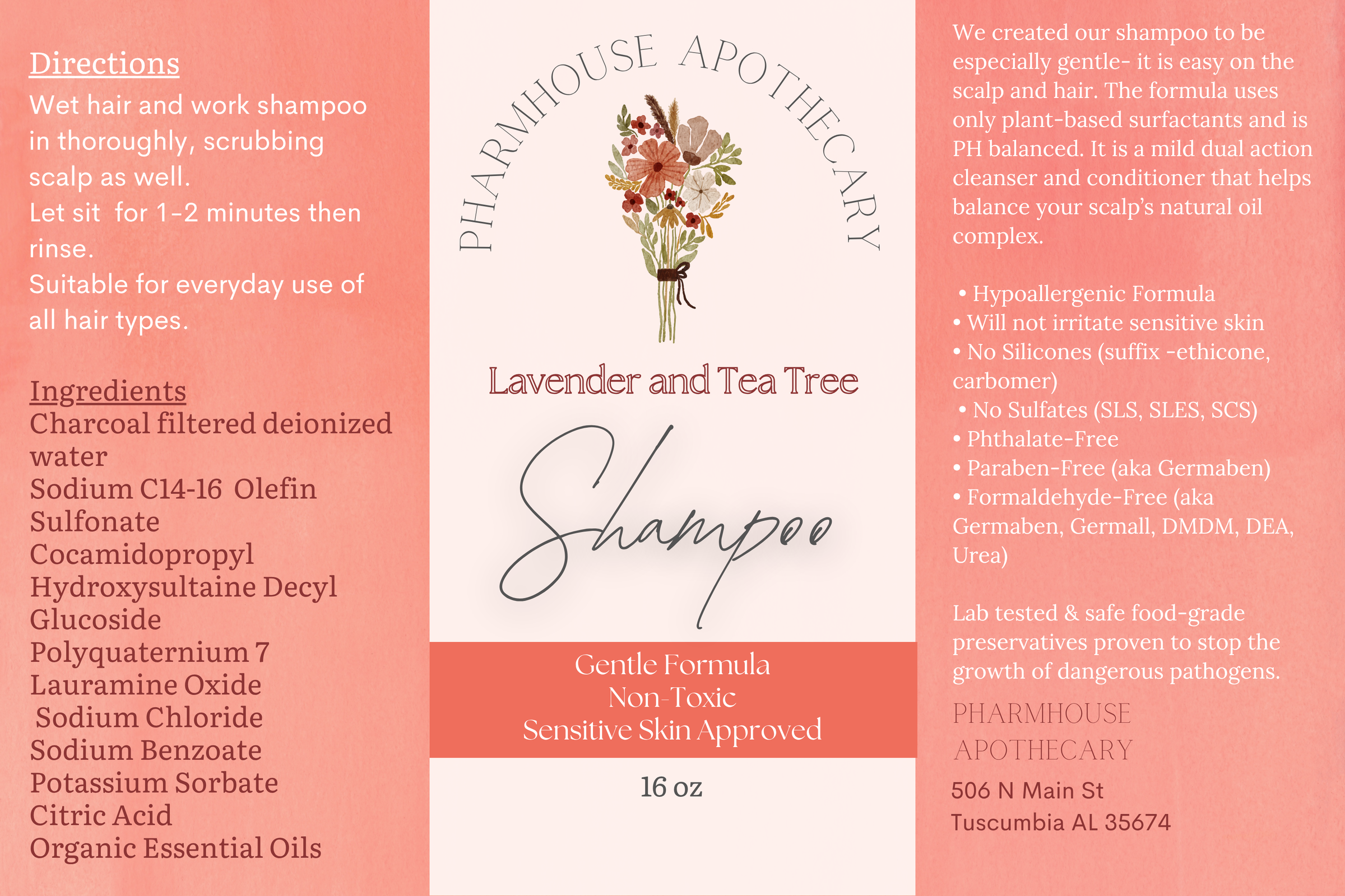 Shampoo and Conditioner All-Natural Lavender and Tea Tree | Pharmhouse FM